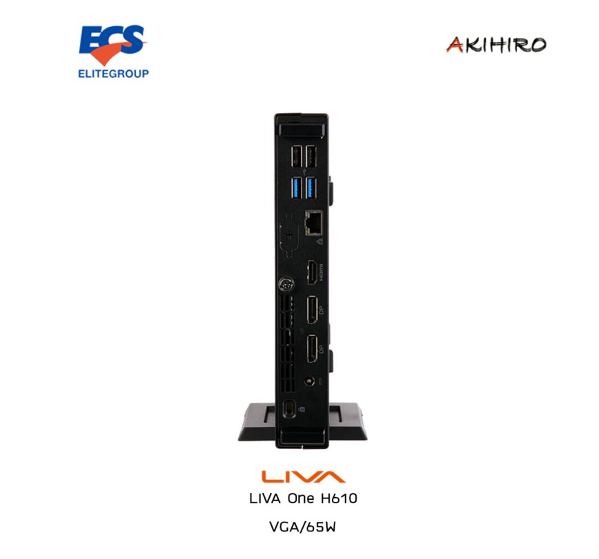 MINIPC BAREBONE (มินิพีซี) ECS LIVA One H610 (VGA/65W)