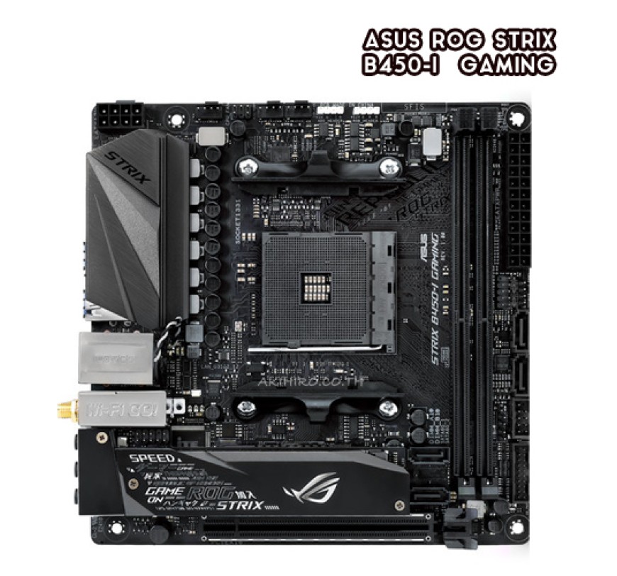 MAINBOARD (เมนบอร์ด) AM4 ASUS ROG STRIX B450-I GAMING MINI ITX